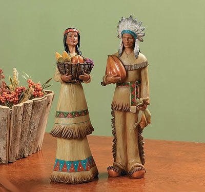 Thanksgiving Native American Statues Centerpiece set 2 : Amazon.in