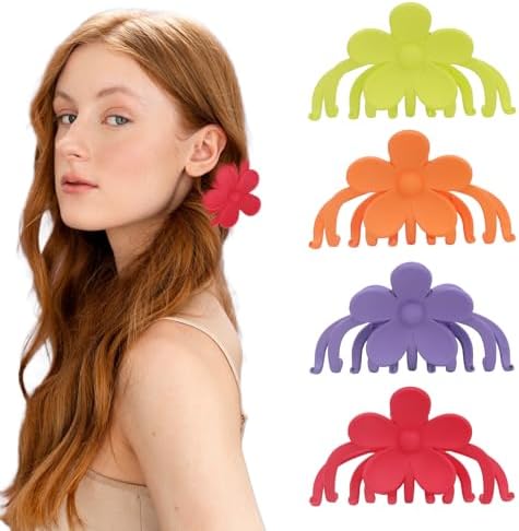 Amazon.com : Canitor Flower Claw Clips for Women Flower Hair Clips for ...