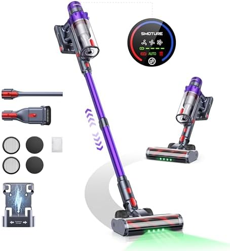 Cordless Vacuum Cleaner, 550W/45Kpa, Max 60 Mins Runtime, Wall-mounted ...