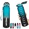 32 oz Water Bottle with Scale Marker, 1Liter Large Capacity ...