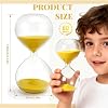 YICH Grande Clessidra 60 Minuti in Vetro Clessidra 1 Ora 6.3 x 6.3 x 13 ...