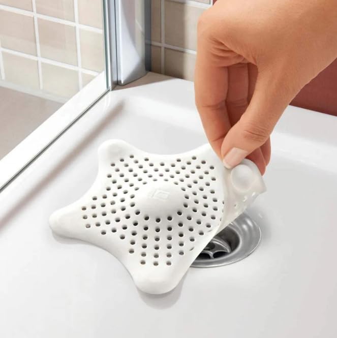 Concave Silicone Star Shape Drain Strainer | Heavy-Duty Suction Cup ...