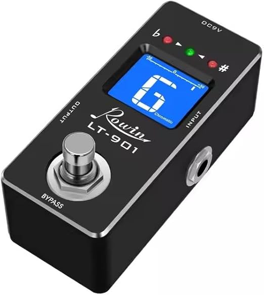Amazon.com: Rowin LT-901 Chromatic Guitar Tuner Pedal – True Bypass ...