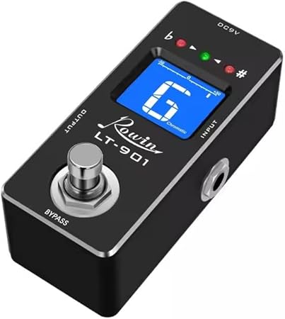 Amazon.com: Rowin LT-901 Chromatic Guitar Tuner Pedal – True Bypass ...