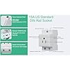 DIN Rail Socket, DIN Rail Mount Modular Power Socket Single AC Outlet ...
