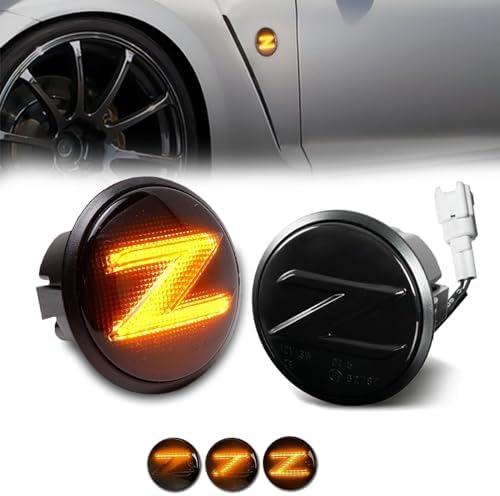 Amazon.com: 2 PCS LED Sequential Side Marker Lights for Nissan 370z Z34 ...