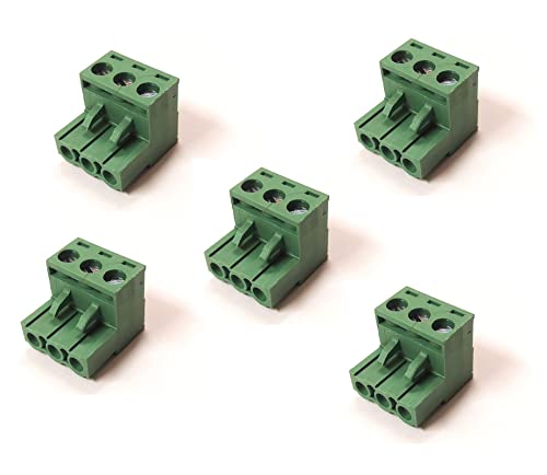 ERH India (Pack of 5) 5085 Plug in Type Screw Terminal Connector - 3 ...