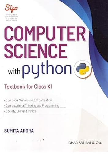 Computer Science with Python Class 11 By Sumita Arora : Amazon.in: Fashion