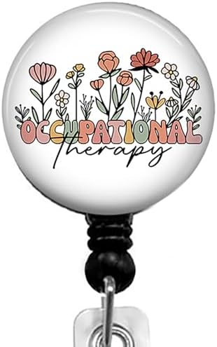 Amazon.com : Sixrip OT Occupational Therapist Retractable Glitter Badge ...