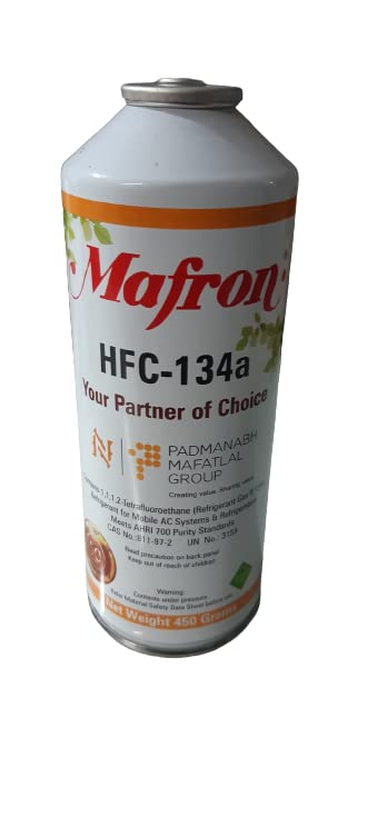 AIRCOOL India MAFRON HFC-134a 450 G.NET WT. for AC.Pack of 1 : Amazon ...