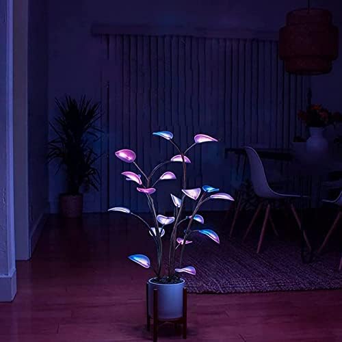 RXMORI Magical Glowing Potted Plant Houseplant, LED Color-Changing ...