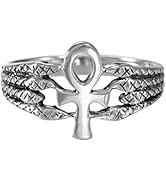 Amazon.com: Sterling Silver Symbol Of Wizardry Pentagram Ankh Caduceus ...