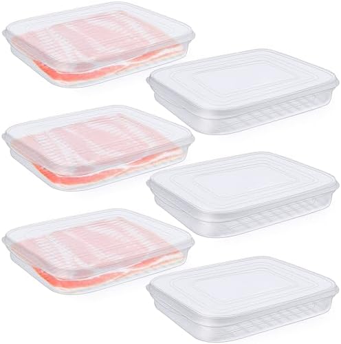 Amazon.com: 2 Packs Bacon Keeper Plastic Deli Meat Container for Fridge ...