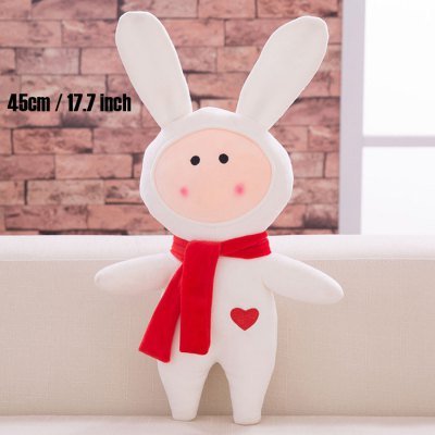 Rabbit Tuzki Feature Plush Toy Cartoon Stuffed Doll - WHITE : Amazon.in ...