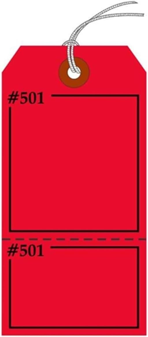 Amazon.com : Claim Check/Tag, Numbered 2 Places, 5.75" x 2.875", RED ,2 ...