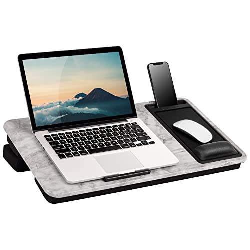 LAPGEAR Elevation Pro Lap Desk with Gel Wrist Rest, Mouse Pad, Phone ...