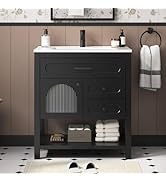 Amazon.com: DELUXE LIVING 30 Inch Bathroom Vanity with Sink, Farmhouse ...