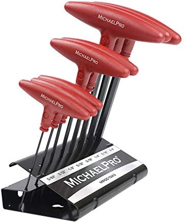 MichaelPro MP001043 8-Piece T-Handle Ball End Allen Wrench Set, T ...