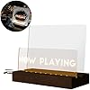 Amazon.com: Lighting Now Playing Vinyl Record Stand, Wooden Rack with ...