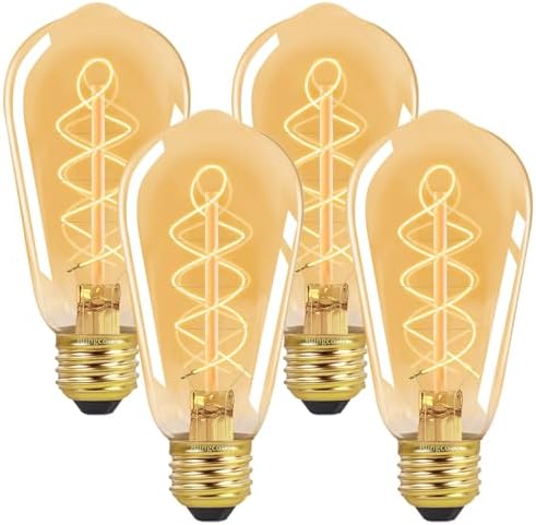 E26 LED Vintage Edison Light Bulbs 40W Equivalent, Dimmable E26 LED ...