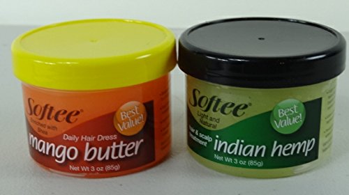 Amazon.com : Softee Mango Butter and Indian Hemp Bundle Hair and Scalp ...