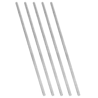 PATIKIL 1/4"-20 UNC 304 Stainless Steel Fully Threaded Rod, 5Pcs 10 ...