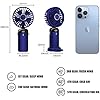 Jsdoin Hand Held Fan,Portable Handheld USB Rechargeable Fans with 5 ...