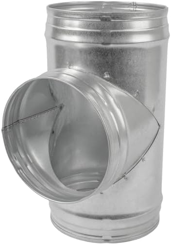 HVAC OV 8" Inch T-Joint - Metal for Round ducts - D200 - Galvanized ...