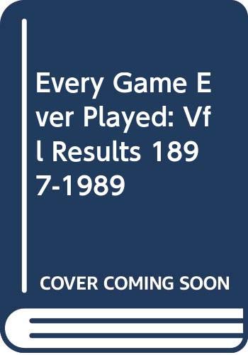 Amazon | Every Game Ever Played: Vfl Results 1897-1989 | Bibliographies ...