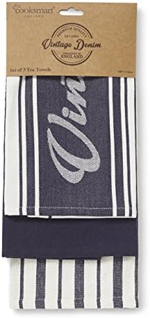 Cooksmart British Designed Pack of 3 Tea Towels | Luxury Tea Towels for ...