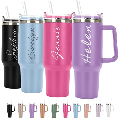 Amazon.com: Personalized Name Laser Engraved Tumbler - 40 oz Stainless ...
