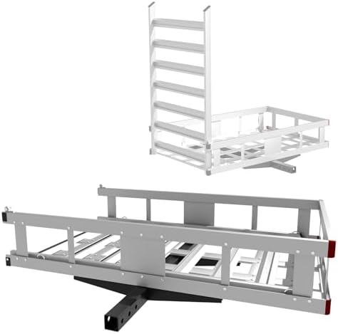 Amazon.com: Aluminum Hitch Cargo Carrier with Ramp - 500-Lb Capacity ...