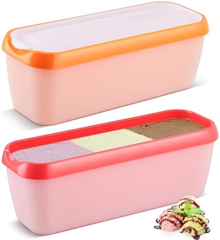 Gigco21 Ice Cream Container with Lid - 1.5 Quart Insulated Storage with ...