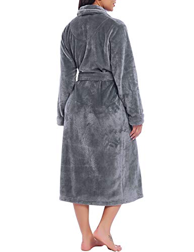 Snapklik.com : Amorbella Plush Robes For Women Long Warm Fleece Soft ...