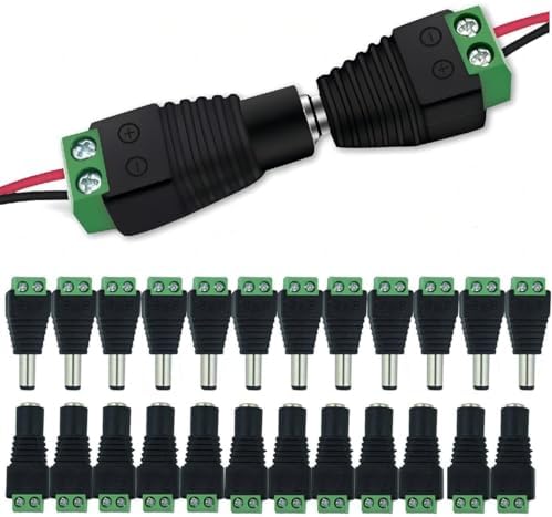 Amazon.com: WWZMDiB 24 Pcs 12V DC Power Barrel Connectors Adapter Plug ...