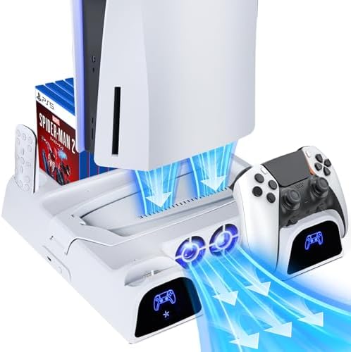 Amazon.com: Tideal - PS5 Slim Stand with Dual Controller Charger ...