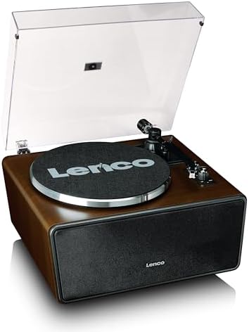 Amazon.com: Lenco LS-470WA Turntable | 4 Built-in Speakers | Moving ...