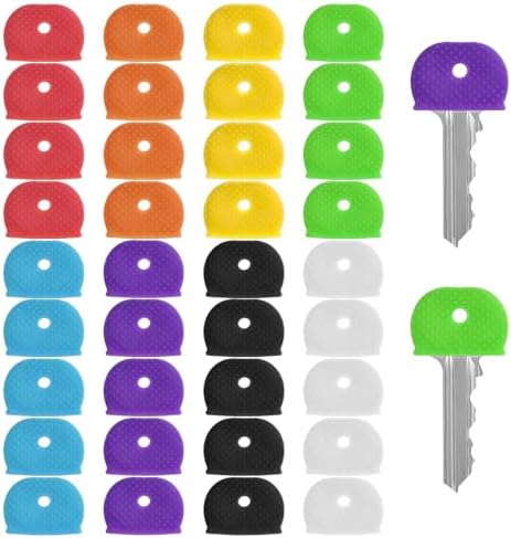 Amazon.com: 40 Pcs Colored Key Covers,Key Covers Caps Set Rubber Keys ...