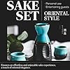Amazon.com | PUNNIO Ceramic Sake Set, 5pcs Japanese Saki Set with 1 Sake Carafe 4 Sake Cups ...