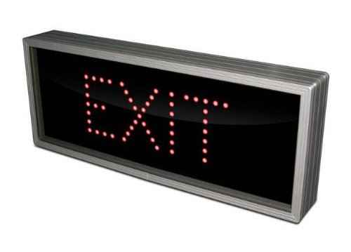 Blank Out Sign, Exit, Direct View LED, 18"x7"x2.5" 5 lbs, Red LED, Wall ...