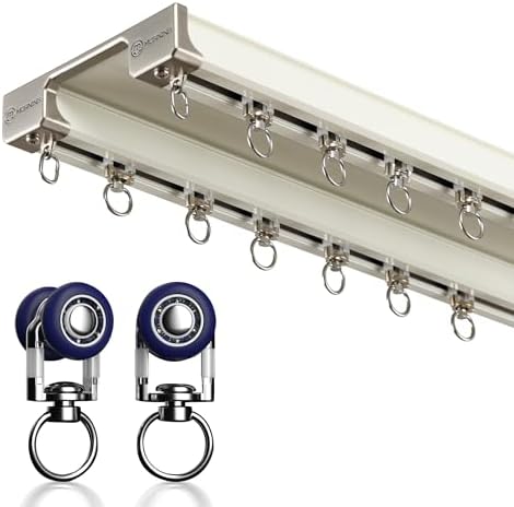Amazon.com: YXHOMME Double Row Ceiling Curtain Track Ceiling Mounted ...