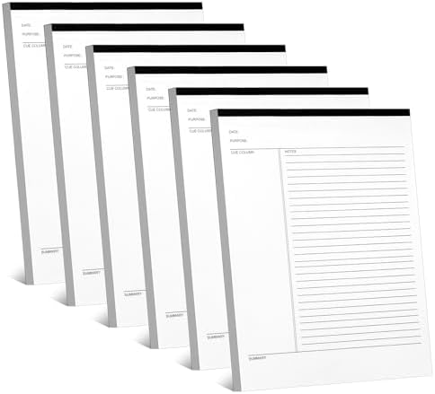 Amazon.com : BESARME 300 Sheets Note Pads 8.5 x 11, 6 Pack Wide Ruled ...