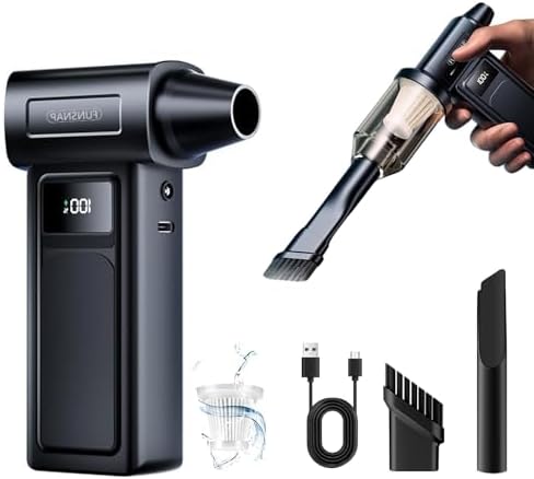 Compressed Air Duster for Electronics - 200000RPM Super Power Cordless ...