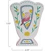 Amazon.com: Ceramic Fan Shaped Vase with Painted Bird Design ...