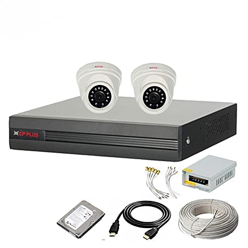 Buy CP PLUS 4 Channel HD DVR 1080p, Indoor Wired Camera 2.4 MP 2Pcs ...