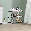 ToKinCen Shoe Rack Small, 3 Tier Stackable Shoe Rack, Mini Portable ...