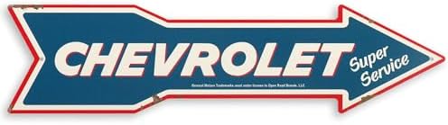 Amazon.com: Chevrolet Super Service Arrow Metal Sign - Vintage ...