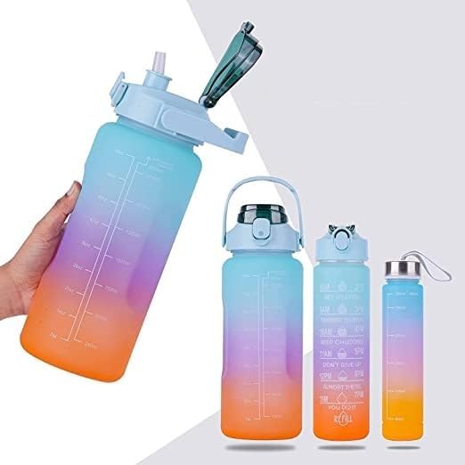 Foscadit Unbreakable Water Bottle with Motivational Time Marker ...