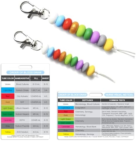 Amazon.com: Order of Blood Draw Beads with Reference Card, Phlebotomist ...