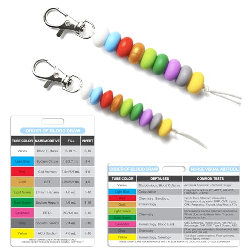 Amazon.com: Order of Blood Draw Beads with Reference Card, Phlebotomist ...